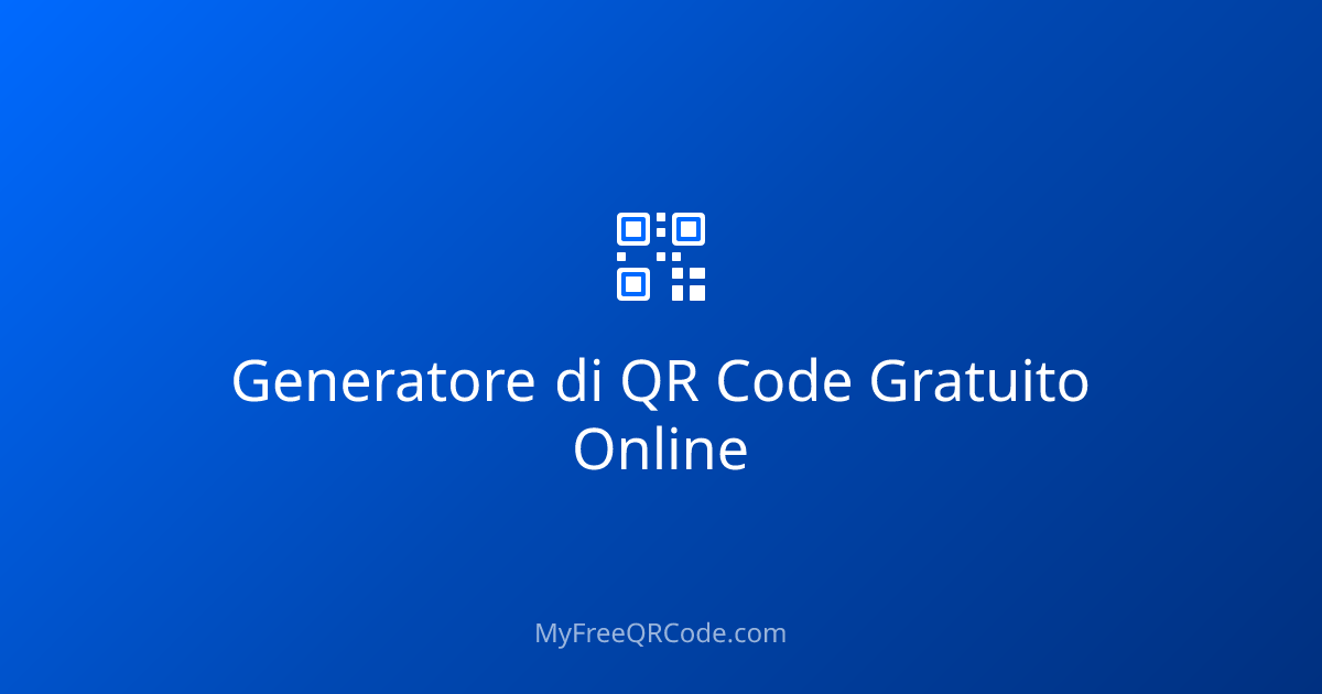Generatore di QR Code Gratuito Online